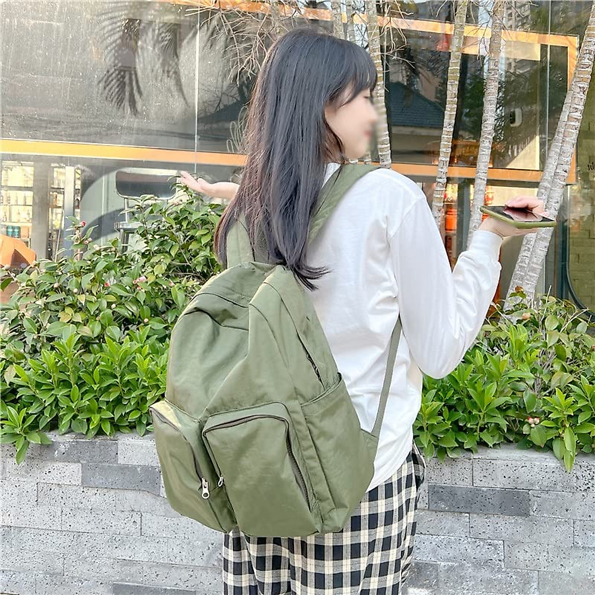 DINGZZ Fashion Women Backpack School Backpack College Student Travel Canvas Bags Female Book Bag (Color : D, Size : 28 * 12 * 37CM)