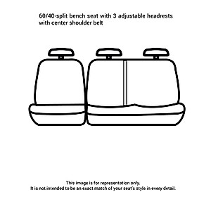 Covercraft Carhartt SeatSaver Custom Seat Covers | SSC8462CAGY | 2nd Row 60/40 Bench Seat | Compatible with Select Ford F-250/350 Models, Gravel