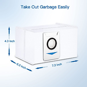 Vactop 9 Packs Dust Bags Replacement Compatible with Ecovacs Deebot X1 Omni, X1 Plus, T10 Omni, T10 Plus, T20 Omni, X & T Series, 3.3 L Large Capacity Dirt Disposable Vacuum Bags