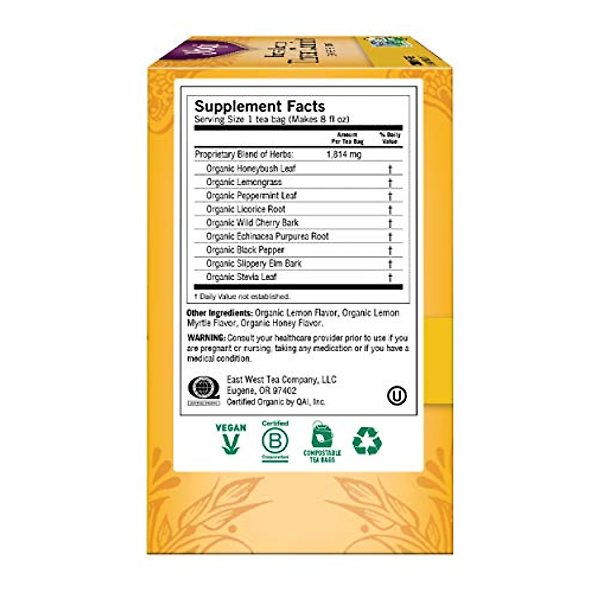 Yogi Tea, Honey Lemon Throat Comfort, 16 Count