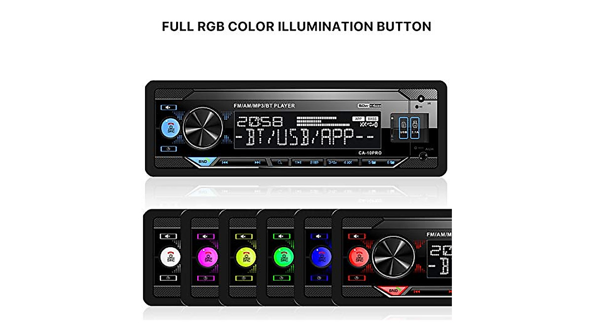 Single Din Bluetooth Car Stereo: Mechless Multimedia Digital Car Audio ...