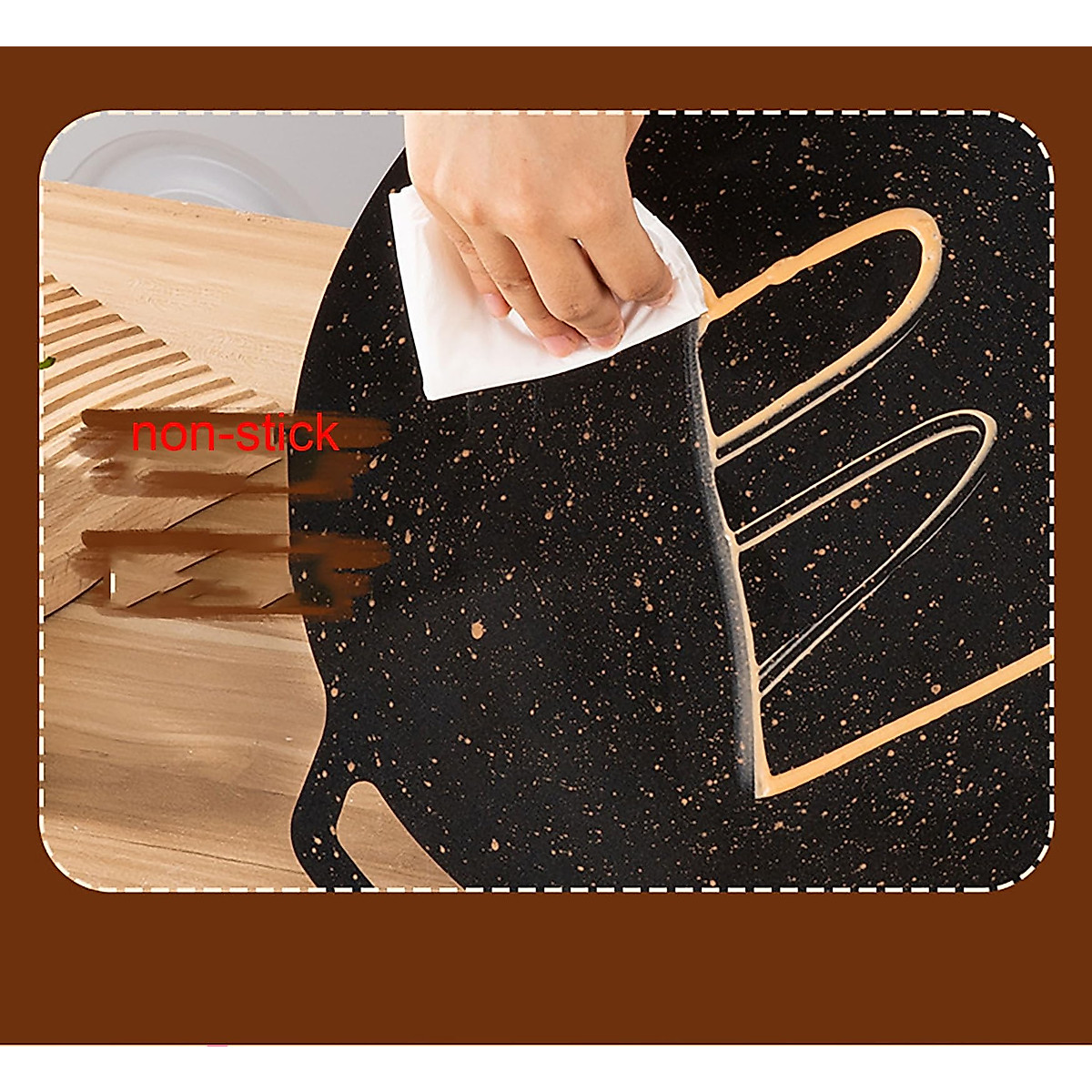 YIKANGHENG Thin Korean Grill Pan, 9 Inch Iron with Non-stick Coating Baking Tray on Heating Stove for Home, Party Travel and Outdoor (9 inch)