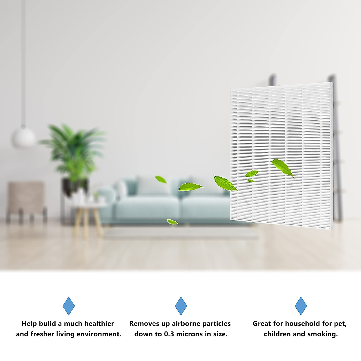 D480 True HEPA Replacement Filter D4, Compatible with D480 Air Purifier, Compare to D4 Filter, 2 H13 Grade True HEPA and 8 Activated Carbon Filters, Item Number 1712-0100-00