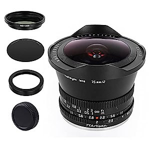 TTArtisan 7.5mm F2.0 APS-C Large Aperture Cameras Lens Fisheye Lens with ND 1000 Filter Compatible with Fuji X Mount Camera X-A1, X-A10, X-A2, X-A3, X-A5, X-A7, X-M1, X-M2, X-H1, X-T1, X-T10, X-T2