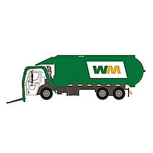 Waste Management 2020 Mack LR Refuse Garbage Truck, White and Green - Greenlight 45120C/48 - 1/64 Scale Diecast Model Toy Car