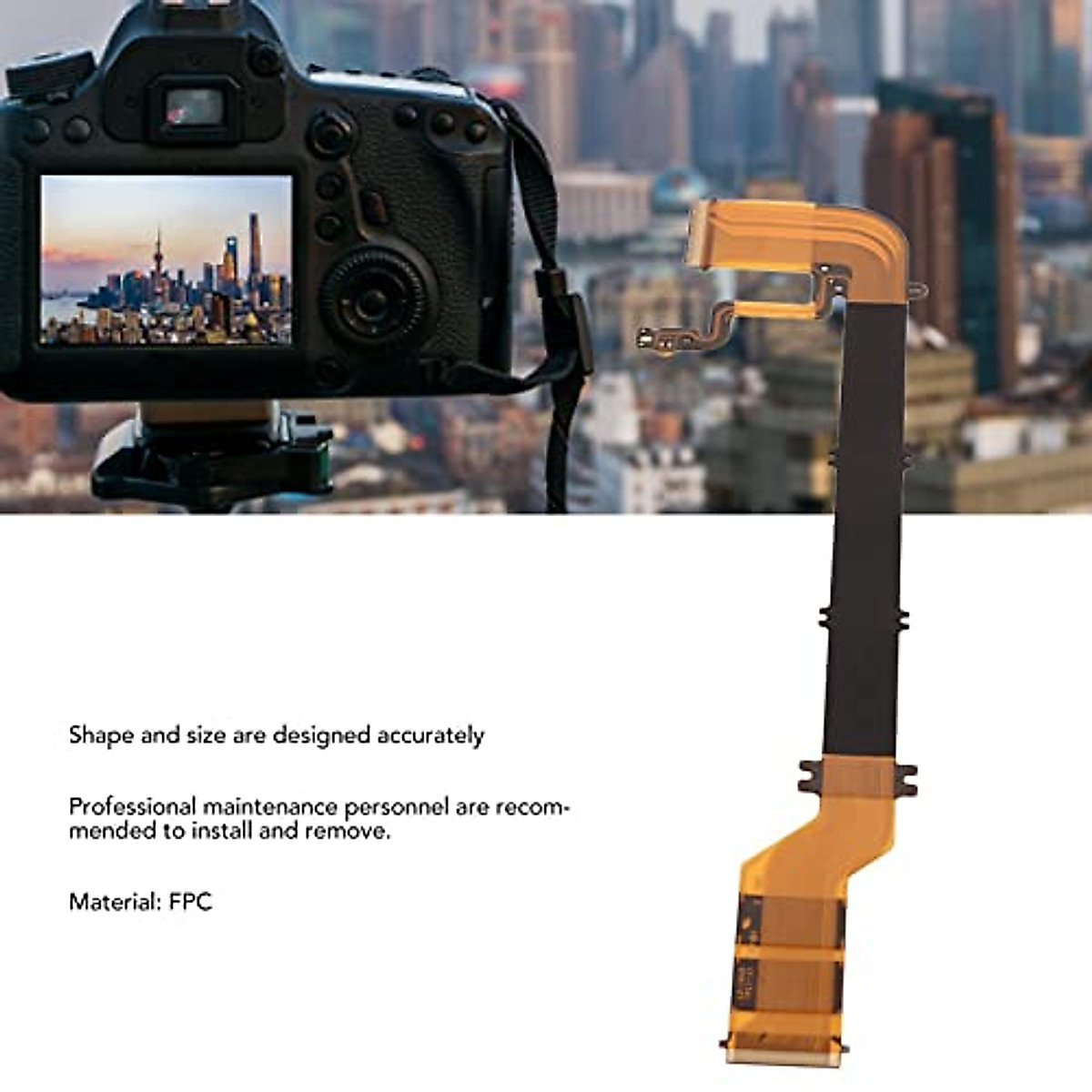 Camera LCD Display Cable, Durable Accurate Size FPC Light Camera Display Shaft Cable for Shooting