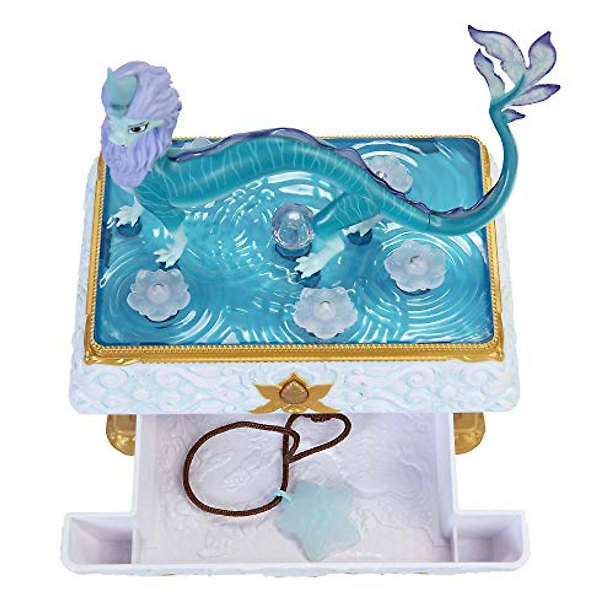 Disney's Raya and The Last Dragon Sisu Dragon Chest Jewelry Box Features Color Changing Lights & Music