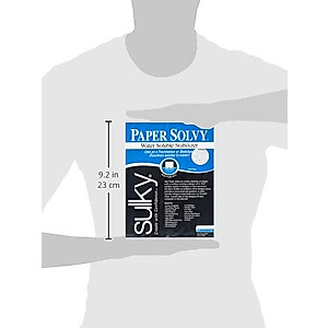 Sulky Paper Solvy Water Soluble Fabric stabilizer, 8, White