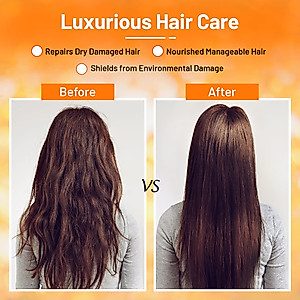 Herbishh Argan Oil Shampoo & Conditioner, Deep Cleansing & Promotes Hair Growth, Repairs Dry, Damaged Hair, UV Protection, With Shea Butter, Jojoba, Coconut oil for Frizzy Colored Hair 16.9fl.oz Each