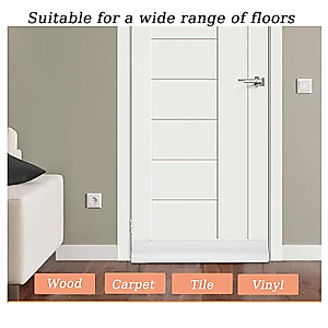 37" Cutable Door Draft Stopper Bottom One Sided Blockers for Bottom of Door Reduce Noise Cold Air, Dust, insulate Fits for Interior／Exterior Doors，1 Pack