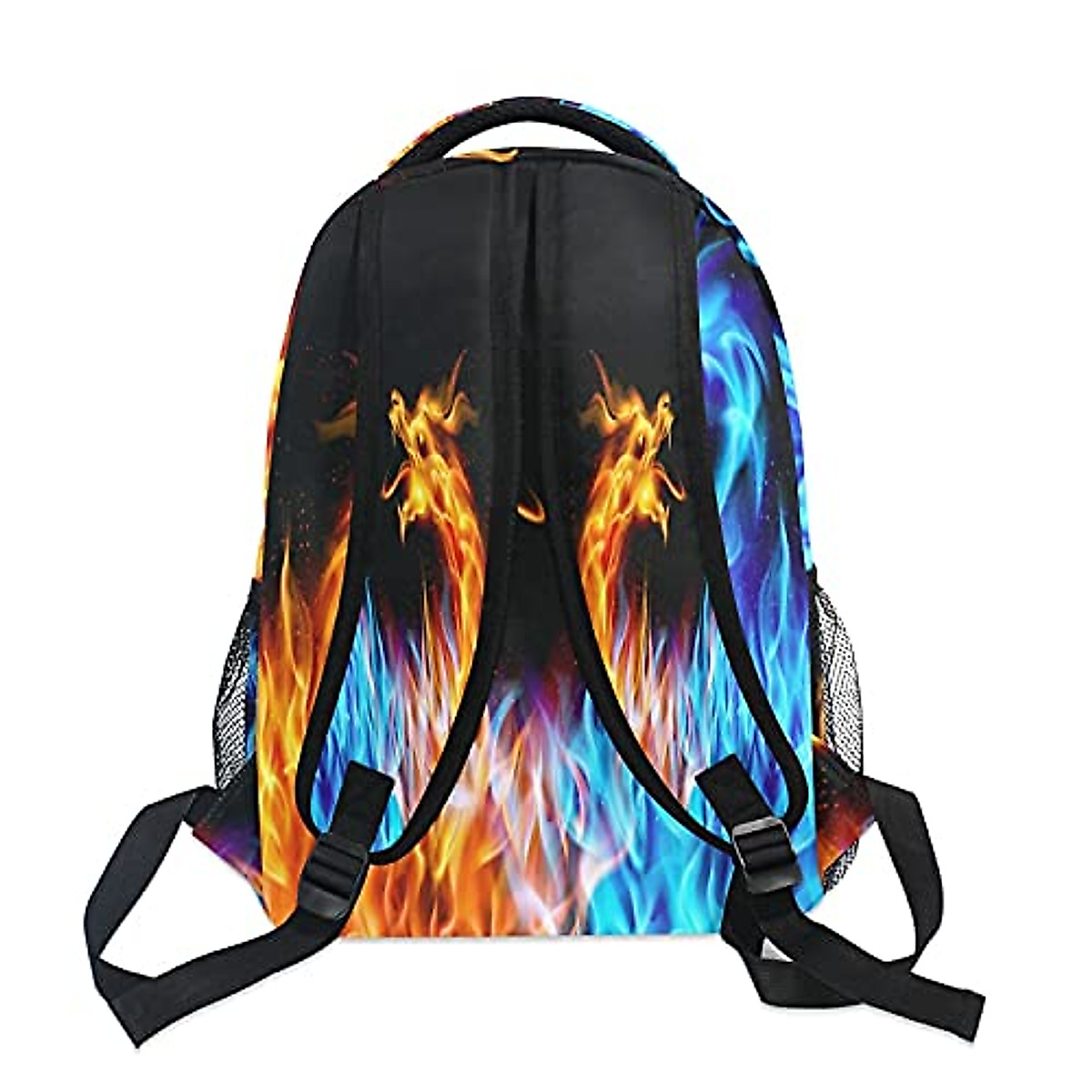 Abstract Cool Dragon Fire Backpacks For Kids School Backpack Shoulder Bag Bookbag Big For Boys Girls Student Elementary