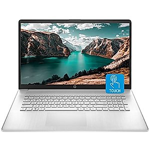 HP 17 Laptop, 17.3" HD+ Touchscreen, Intel Core i7-1255U Processor, 64GB RAM, 1TB SSD, Webcam, HDMI, Backlit Keyboard, Wi-Fi, Windows 11 Home, Silver