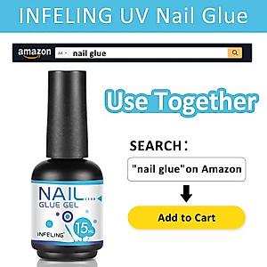 Nail Tips Coffin Shape - Natural Acrylic Nail Tips 500pcs Half Cover French Nail Tips with Box, INFELING False Nails Fake Nail Tips for Nail Salons and DIY Nail Art at Home, 10 Sizes