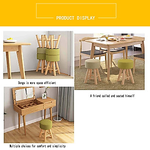 Vanity Stool,Whole Outfit Solid Wood Stool Legs,Upholstered Seat Padded Bench Piano Seat Shoe Bench Modern Makeup Dressing Stool,Load 220 Lb