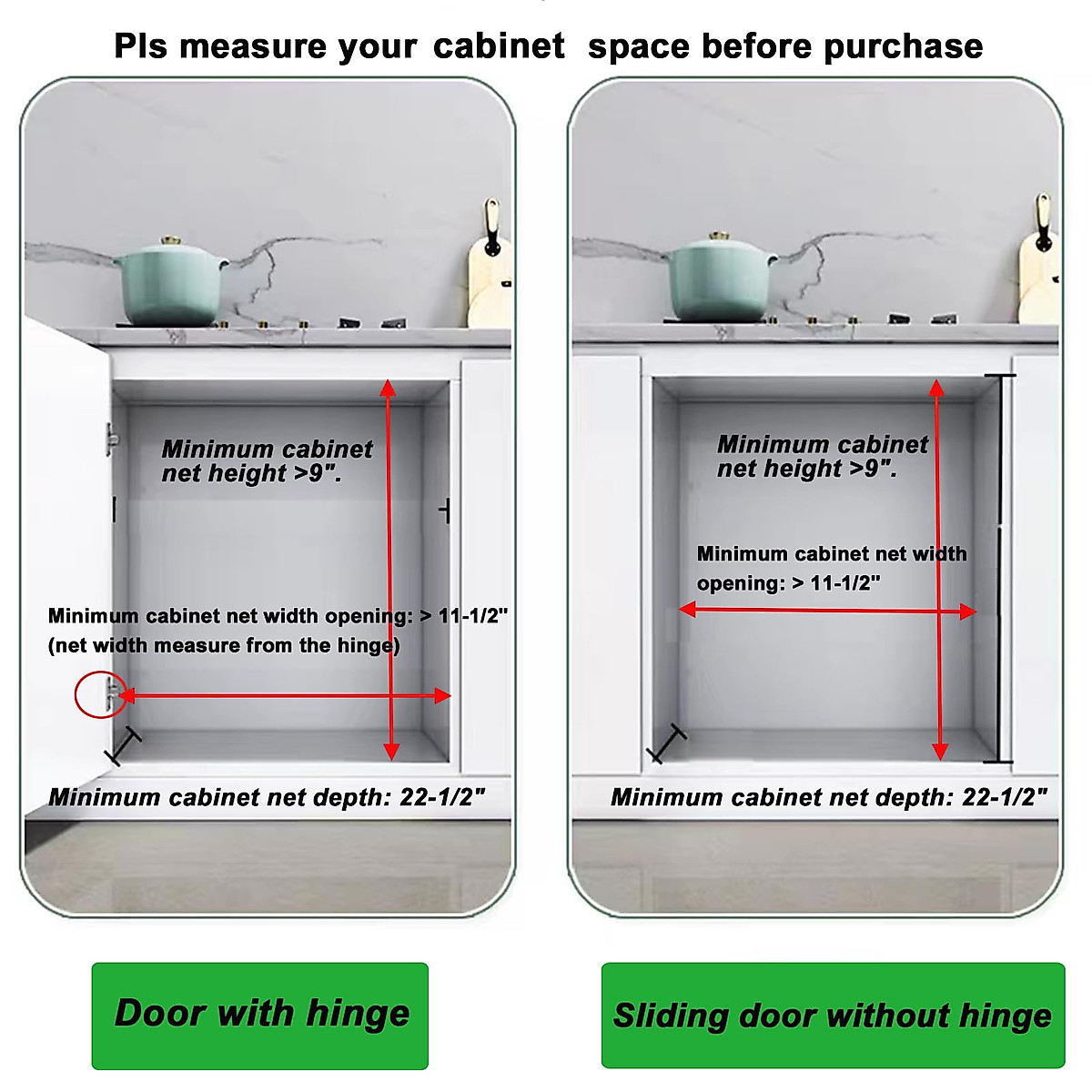 DINDON Pull Out Cabinet Organizer for Pans, Cookie Sheet, Bakeware, Cutting Board, Slide Out Kitchen Cabinet Storage Organizer Rack, 10.5''W X 21"D X 7.5"H, Wood