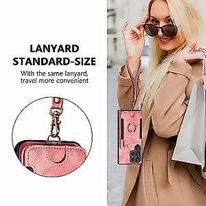 AIYZE ATOP Compatible with Samsung Galaxy S22 Ultra Case Wallet Leather | Wrist Strap | Kickstand | Card Slot | RFID Blocking | Ring Hoder | Magnetic Car Mount Function Phone Cover - Pink