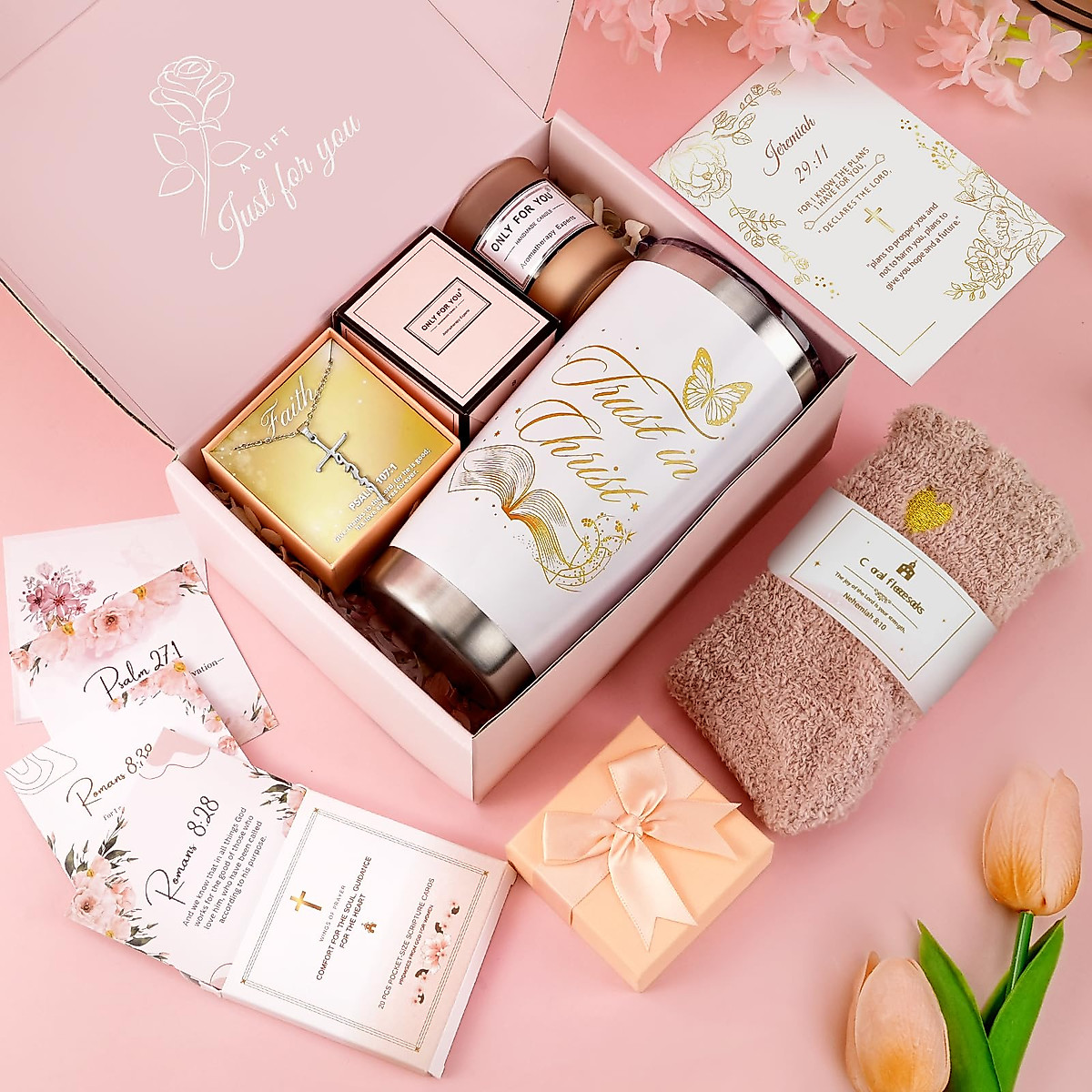 Christian Gifts For Women Faith, Religious Inspirational Christmas Gifts For Women Catholic Gifts, Spiritual Faith Verse Gifts For Mom, Friend, Sister, Wife, Mathers, Birthday Encouragement Gifts