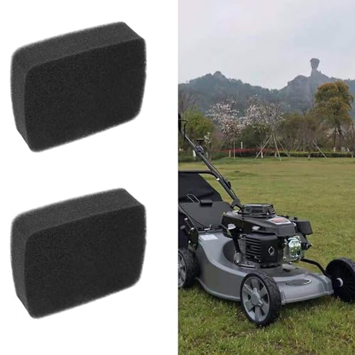 Create idea 2pcs Lawn Mower Air Filter Cotton Air Filter Sponge 17211-896-000 Lawn Mower Air Filter Foam 99x77x22mm Sponge Air Filter Compatible with Honda G100 Engines