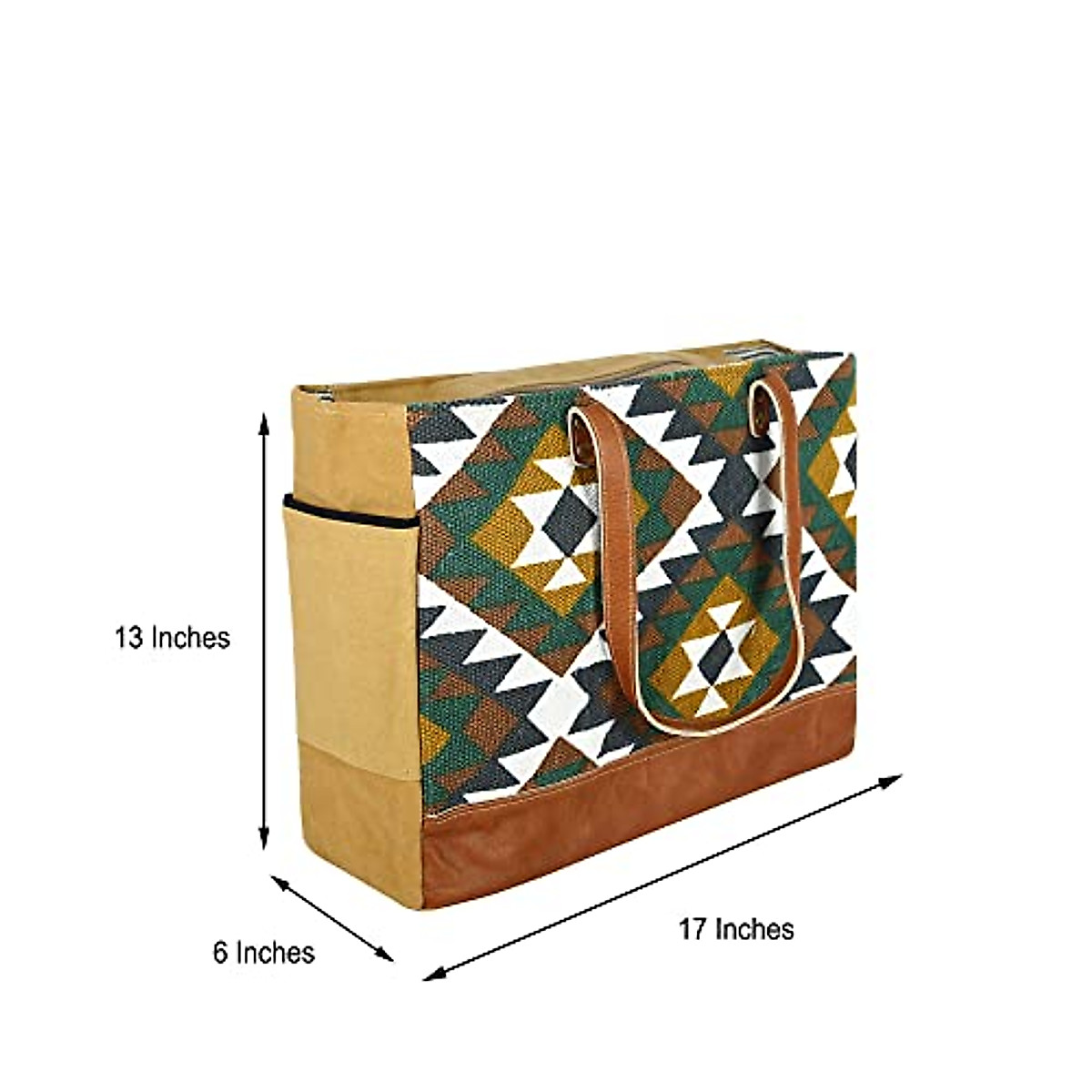 KPL Sel De Mer Upcycled Canvas and leather Hand Bag Cowhide Tote Bag shopping bag carry on leather bag