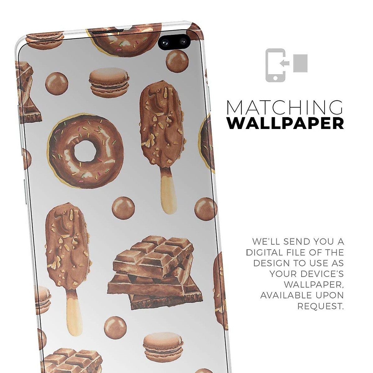 DesignSkinz Yummy Galore Bakery Treats v2 Protective Vinyl Decal Wrap Skin Cover Compatible with The Samsung Galaxy S20 (Screen Trim & Back Glass Skin)