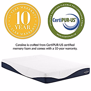Modway Caroline 10" Cooling Air Gel Memory Mattress with CertiPUR-US Certified Foam, Full, 0