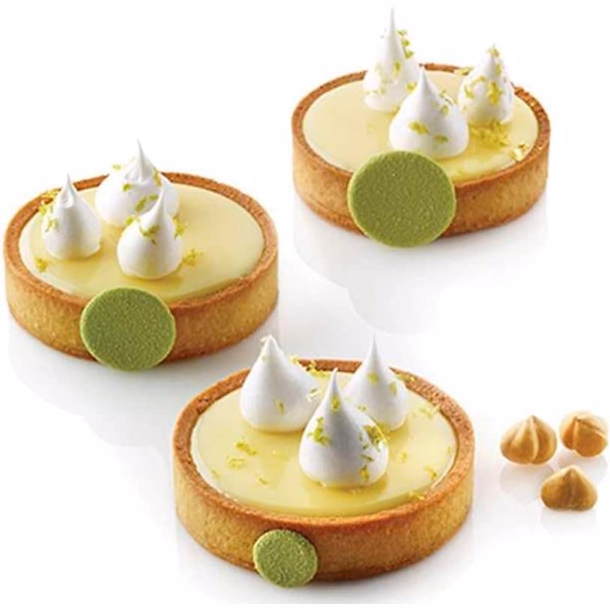 Mini Tart Ring Mold for Baking, Airlxf 8PCS Round Shape Black Cake Mold Mousse Circle Tart Ring Round Cake Molds