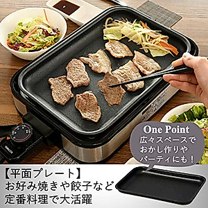 Yamazen (YAMAZEN) removable hot plate (with takoyaki plate and flat plate) YHA-W100 (S)
