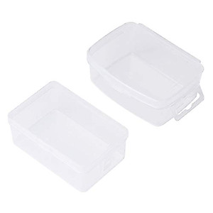 Happyaer Storage Box Rectangular Plastic Transparent Storage Box Jewelry Beads Container Organizer
