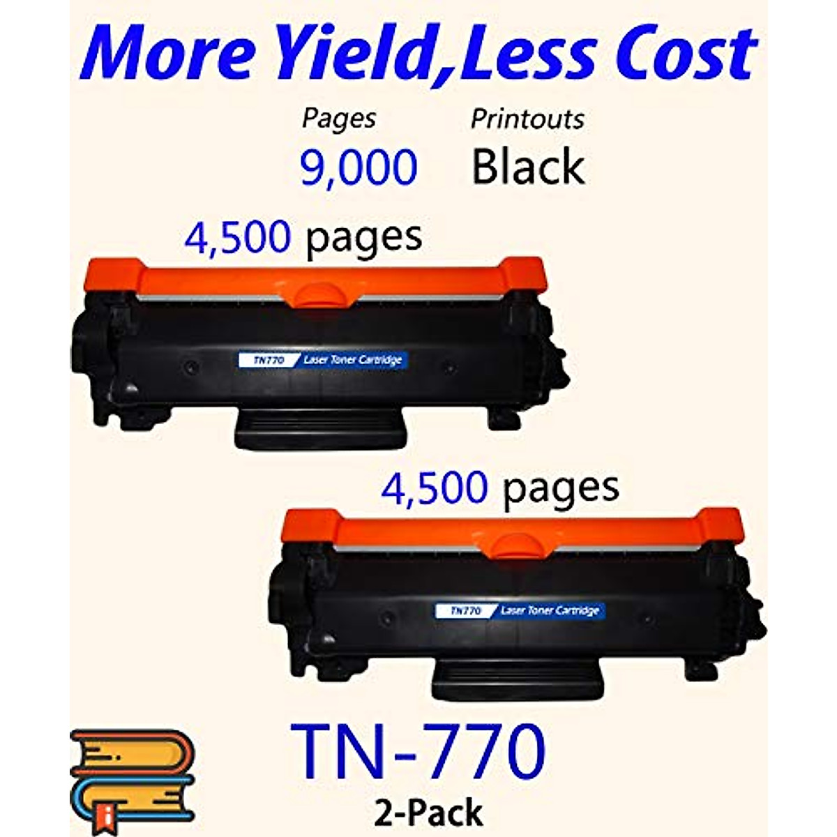 2-Pack ColorPrint Compatible TN770 Toner Cartridge High Yield Replacement for Brother TN-770 TN 770 Work with HL-L2370DW HL-L2370DW XL MFC-L2750DW MFC-L2750DWXL HL L2370DW MFC L2750DW Laser Printer