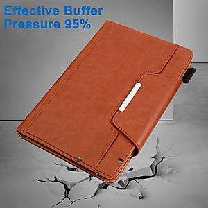 JZCreater 10 Inch Tablet Case, Universal 10 10.1 Inch Android Tablet Cover, Multi-Angle Viewing Stand Case for 9.5-10.5 Inch Tablet, Brown Classic