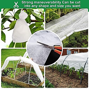 GonLei 2Pack 10X25 FT Plant Covers Freeze Protection1.05oz Garden Cover Plant Floating Blankets Row Cover,Winter Plants Frost Blanket for Outdoor,Plants Cloth Freeze Protection Fabric