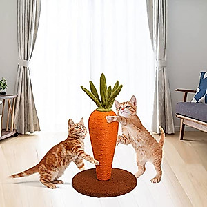 21” Tall Cat Scratching Post for Indoor Cats by YOUMI, Sisal Scratch Posts, Sisal Cat Post, Sisal Cat Scratcher for Large Cats and Kittens