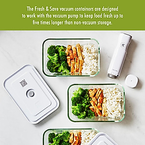 ZWILLING Fresh & Save 2-Piece Medium Glass Airtight Food Storage Container, Meal Prep Container