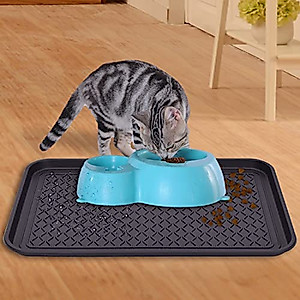 Flyowl Boot Tray for Entryway Indoor, 2 Pack 24 x 16 inch Heavy Duty Shoe Mat for All Weather, Use to Store Shoes&Boot, Pets' Feeder, Plants, Tools.