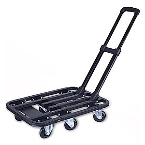 Generic Hand Trucks Utility Carts Push Cart Platform Trucks, Folding Cart with Wheels, Material Transport Equipment, Maximum Load 100Kg/220Lb