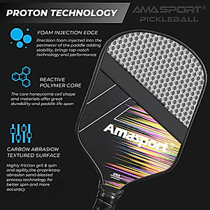 PICKLETECH AMA Sport Kronos Pickleball Paddle - USA Pickleball Approved