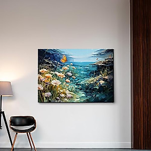 Abstract Painting Buy Canvas Wall Art, Butterfly Painting Art, Butterfly canvas, bedroom Butterfly wall art,Watercolor abstract Butterfly canvas painting