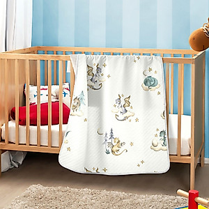 Swaddle Blanket Dragon Baby Cotton Blanket for Infants, Receiving Blanket, Lightweight Soft Swaddling Blanket for Crib, Stroller, Nursery Blankets, Fairytale, 30x40 in