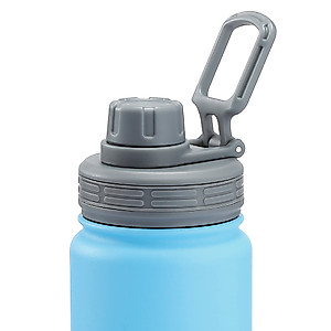 STOVER Insulated Water Bottle, 25oz Stainless Steel Double Wall Vacuum Wide Mouth Leakproof Spout Lid with Handle Ideal for Sports, Travel & Daily Use (Light Blue)