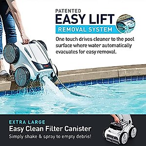 Polaris P965iQ Sport Robotic Pool Cleaner, Automatic Vacuum for InGround Pools up to 60ft, Smart App, WiFi, Amazon Alexa, 70ft Swivel Cable w/Strong Suction & Easy Access Filter Canister