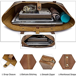 Leather Fair WOMENS LEATHER TOTE HANDBAG FOR LIFETIME WITH INNER BAG