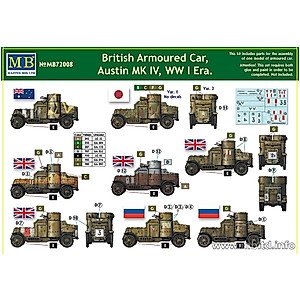 Master Box MB72008 1/72 British Austin Mk.4 Armored Car with Hotchkiss Machine Gun Plastic Model