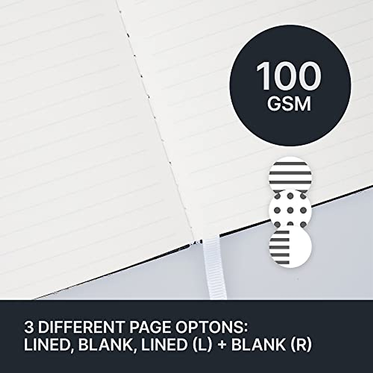 The Scribes | Hardcover Notebook Journal for Writing with Elastic Closure and Bookmark Ribbon | Made with PU Leather | Soft & Sturdy Cover | 100 GSM Recycled Paper | 6’’ x 9’’ Thick Paper Dotted Journal for Men Women Work | 160 Pages | (Blue, Dotted)