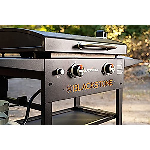 Blackstone 1883 Gas Hood & Side Shelves Heavy Duty Flat Top Griddle Grill Station for Kitchen, Camping, Outdoor, Tailgating, Countertop 28 inch Black