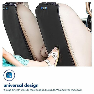 Enovoe Back Seat Protector for Kids car seat Cover - 2 Pack - Quality Car Kick Mats - Waterproof Protection for Upholstery from Dirt, Mud, Scratches - XL Car seat Back Protector Back of Driver Seat