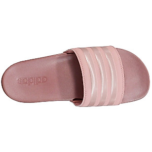 adidas Women's Adilette Comfort Slides Sandal, Wonder Mauve/Maeamt/Maeamt, 10