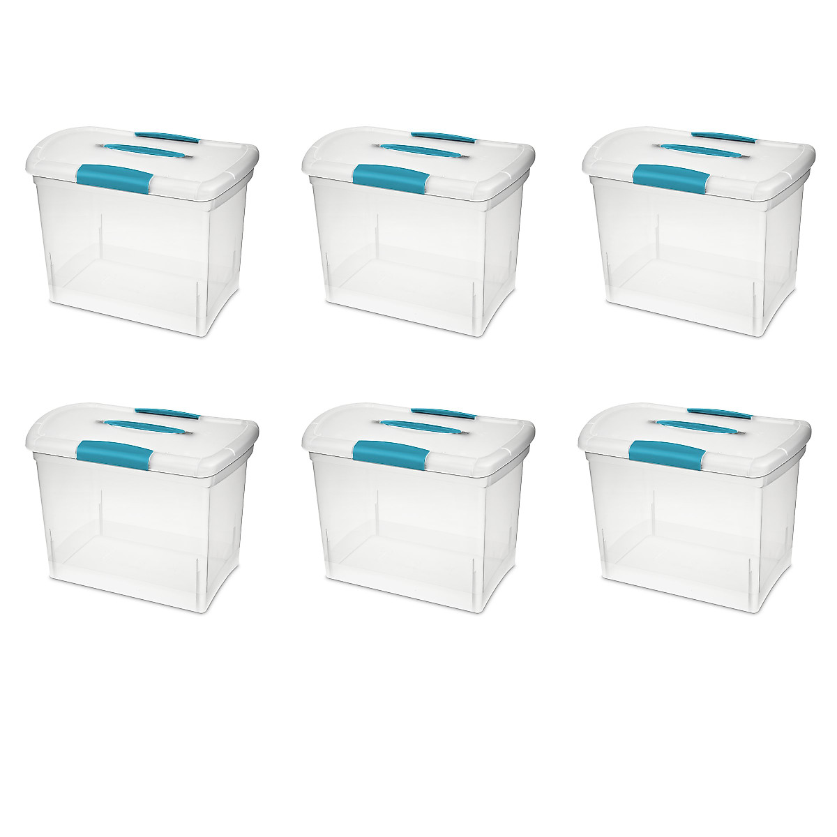 Sterilite Large Nesting ShowOffs (6-Pack) and Sterilite Deep Clip Box (4-Pack) Storage Bins