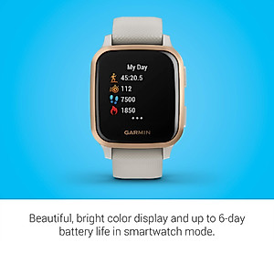 Garmin Venu Sq Music Edition GPS Smartwatch 33mm - Light Sand - 010-02426-01