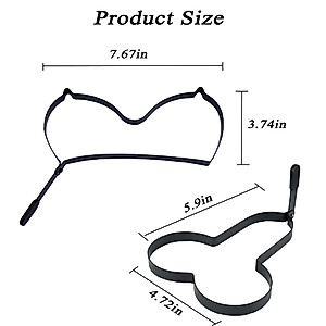 2-Pack Funny Egg Fryer, Stainless Steel DIY Egg Cooking Rings Molds, Professional Non-Stick Egg Pancake Cooking Tool with Foldable Handle