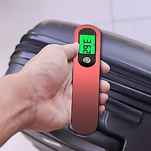 Raabiko Digital Luggage Scale, Portable Digital Luggage Weight Scale with 110lbs Capacity, Battery Included, Ruby Red